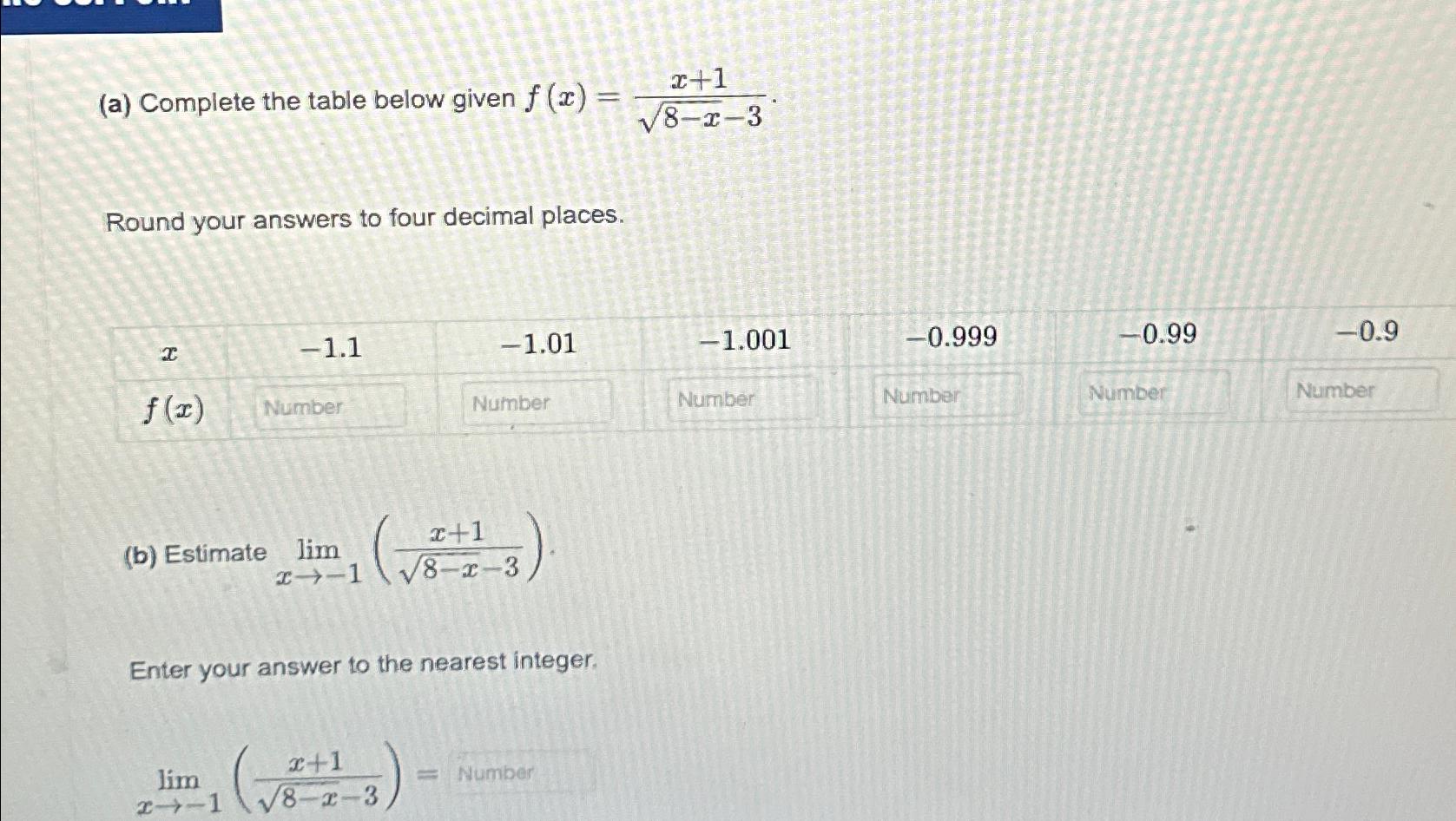 Solved (a) ﻿Complete the table below given | Chegg.com
