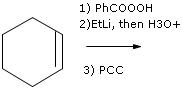 Solved PhCOOOH EtLi, then H30 + PCC | Chegg.com