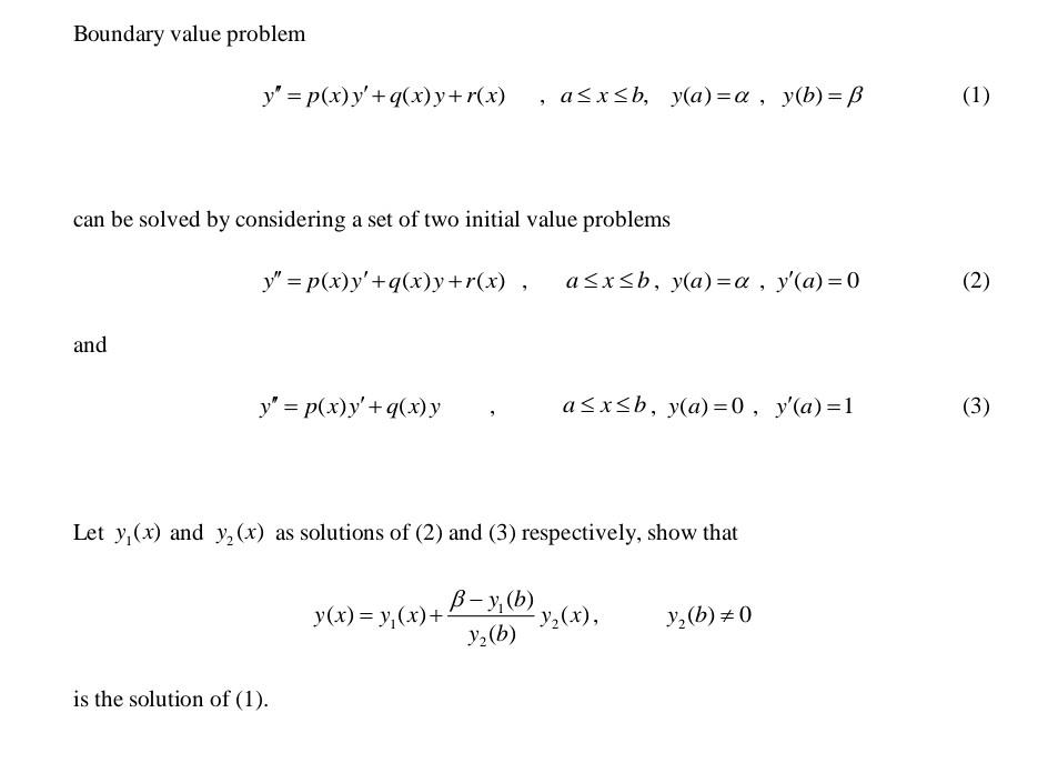 Solved Boundary value problem | Chegg.com