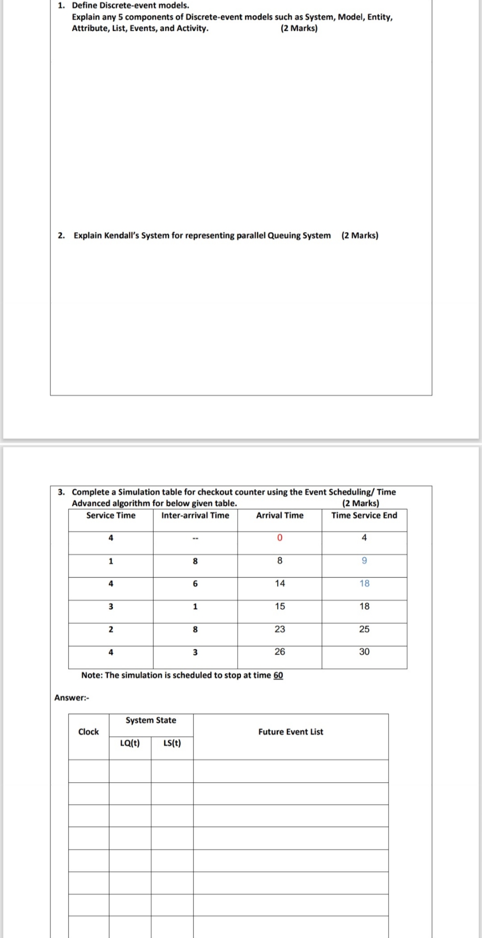 Solved Define Discrete-event models.Explain any 5 | Chegg.com