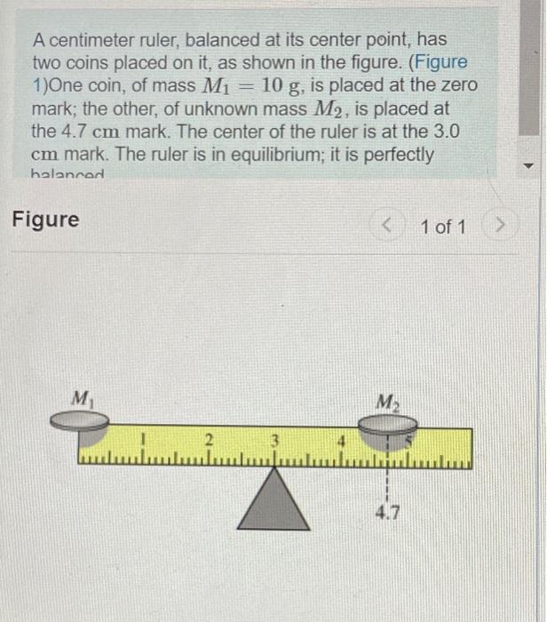 Solved A centimeter ruler, balanced at its center point, has | Chegg.com