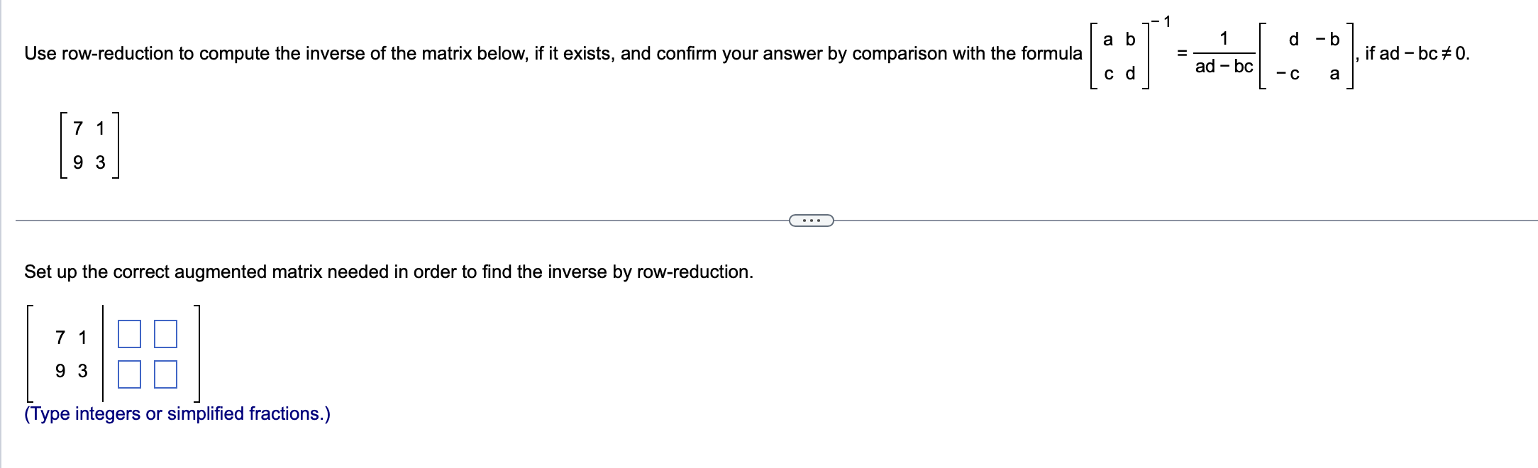 Solved [7193]Set up the correct augmented matrix needed in | Chegg.com