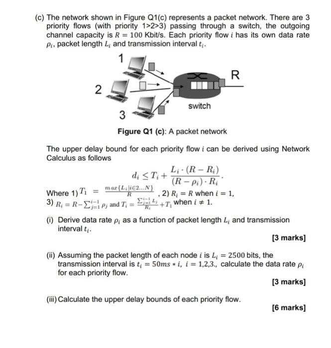 Solved (c) The network shown in Figure Q1(c) represents a | Chegg.com