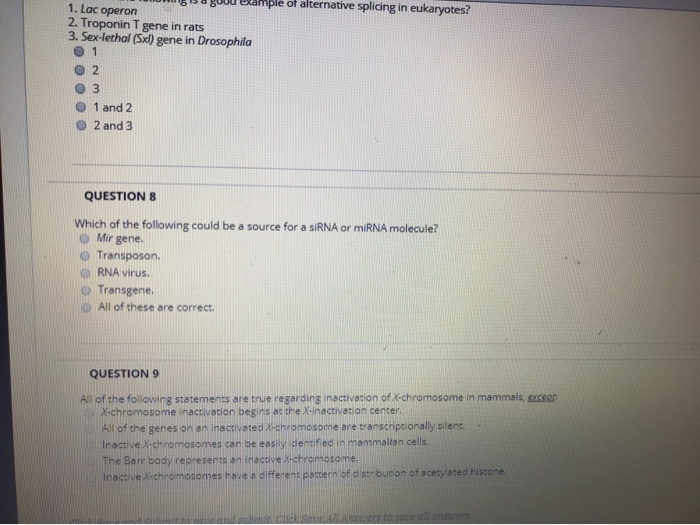 Solved example of alternative splicing in eukaryotes? 1. Lac | Chegg.com