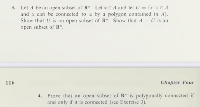 Solved 3. Let A be an open subset of Rn. Let α∈A and let | Chegg.com