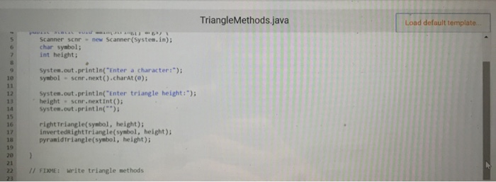 Solved 8.60 Lab 13a: More Triangles This program expands and | Chegg.com