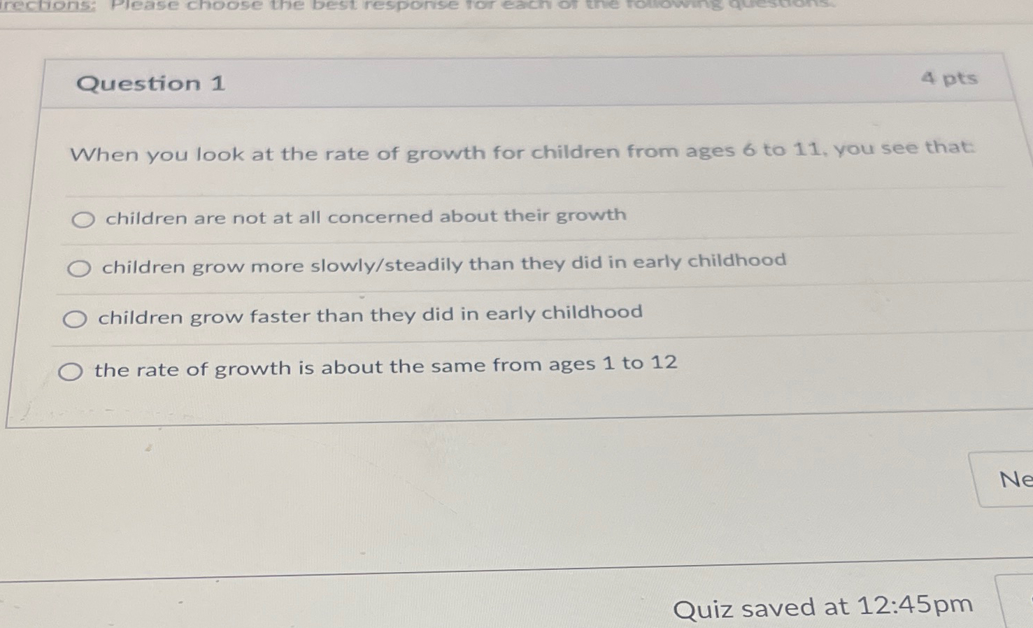Solved Question 14 ﻿ptsWhen you look at the rate of growth | Chegg.com