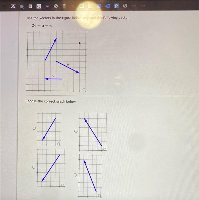 Solved Use the vectors in the figure bel following vector. | Chegg.com