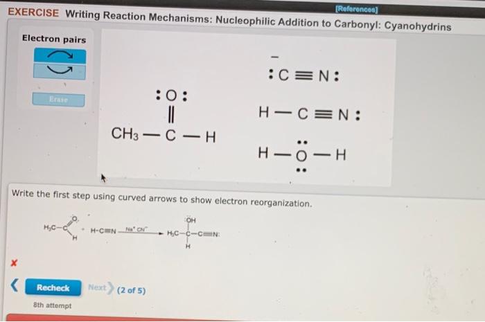 Solved (References) EXERCISE Writing Reaction Mechanisms: | Chegg.com