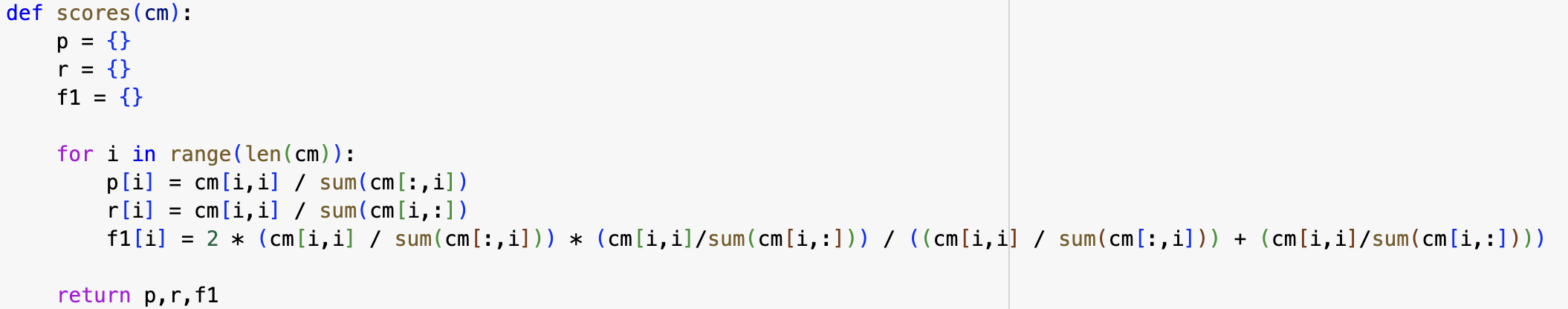 Solved i have defined a function called scores to calculate | Chegg.com