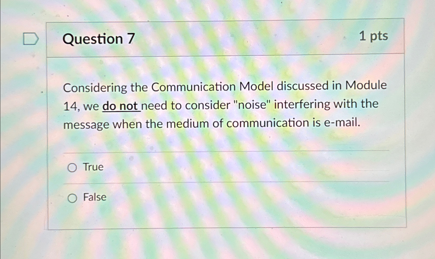 Solved Question 71 ﻿ptsConsidering the Communication Model | Chegg.com