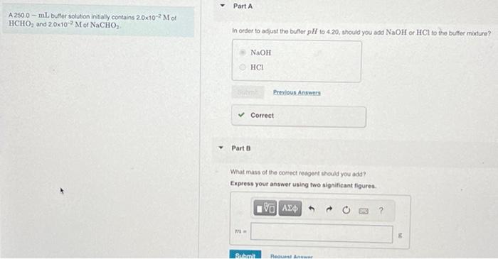 Solved A 250.0 mL buffer solution initially contains | Chegg.com