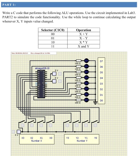 PROCEDURE: Use Atmel Studio and SimulIDE simulator | Chegg.com