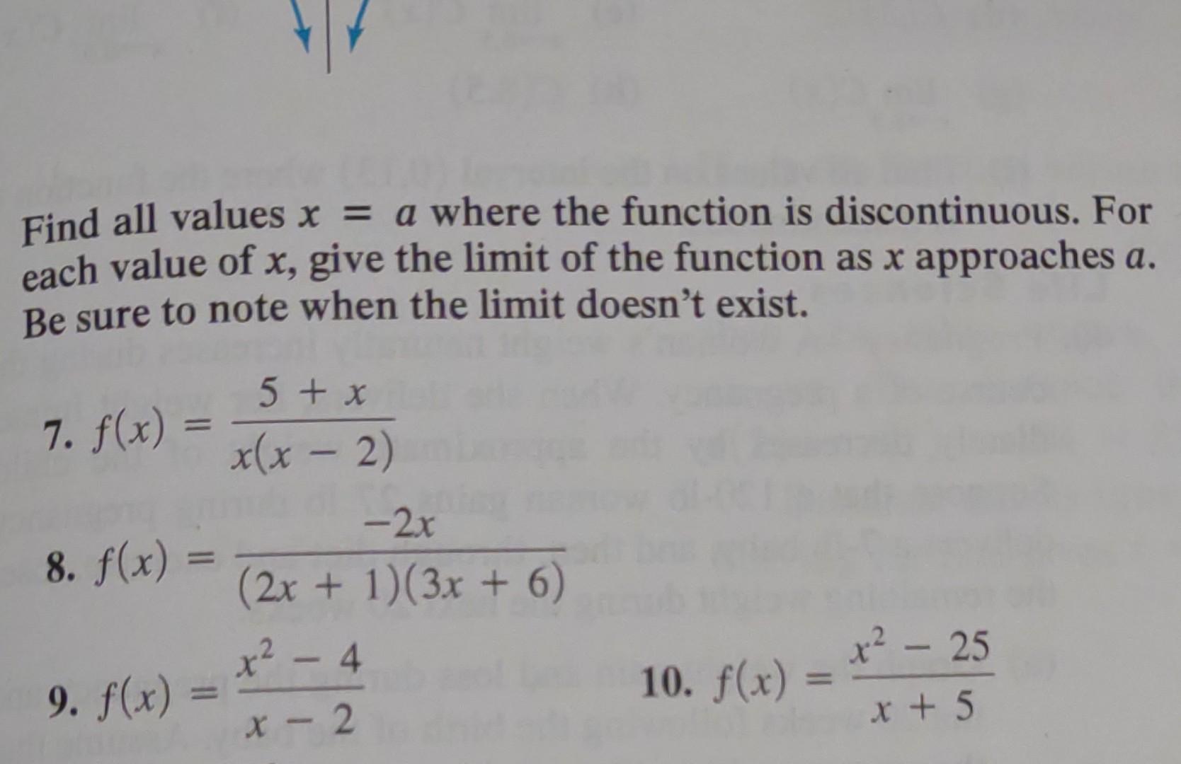 Solved Find all values x=a where the function is | Chegg.com