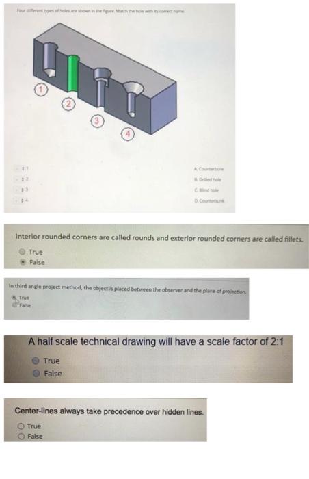 Solved Interior rounded corners are called rounds and | Chegg.com