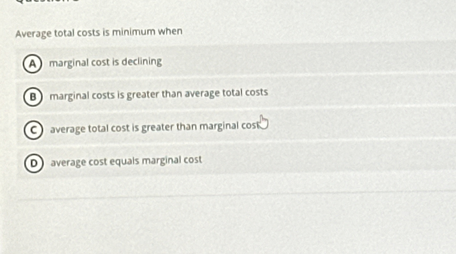 Solved How to solve Average total costs is minimum | Chegg.com