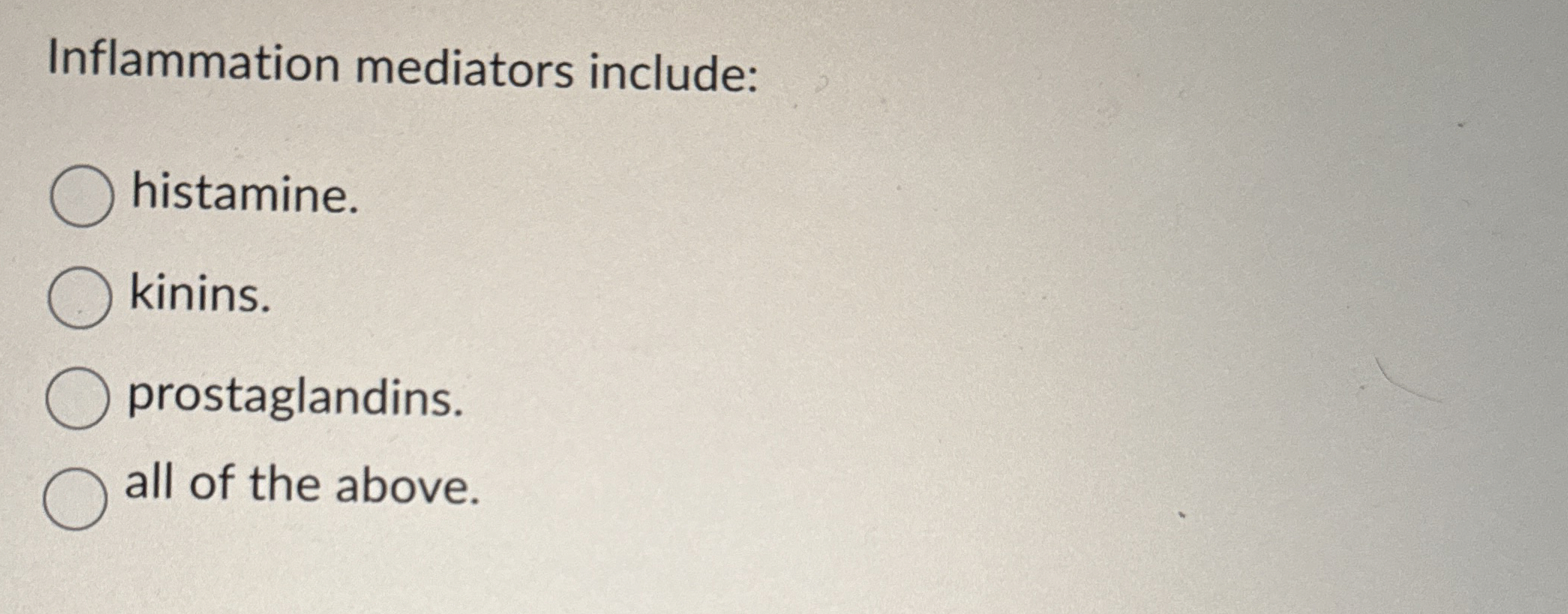 Solved Inflammation mediators | Chegg.com