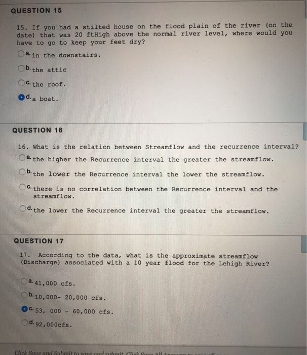 Solved QUESTION 15 15. If you had a stilted house on the | Chegg.com