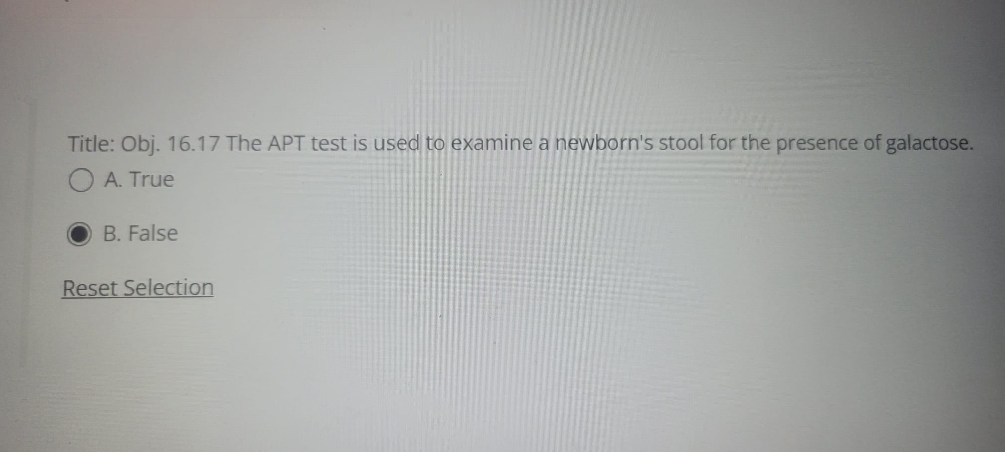 Solved Title:The APT test is used to examine a newborn's | Chegg.com