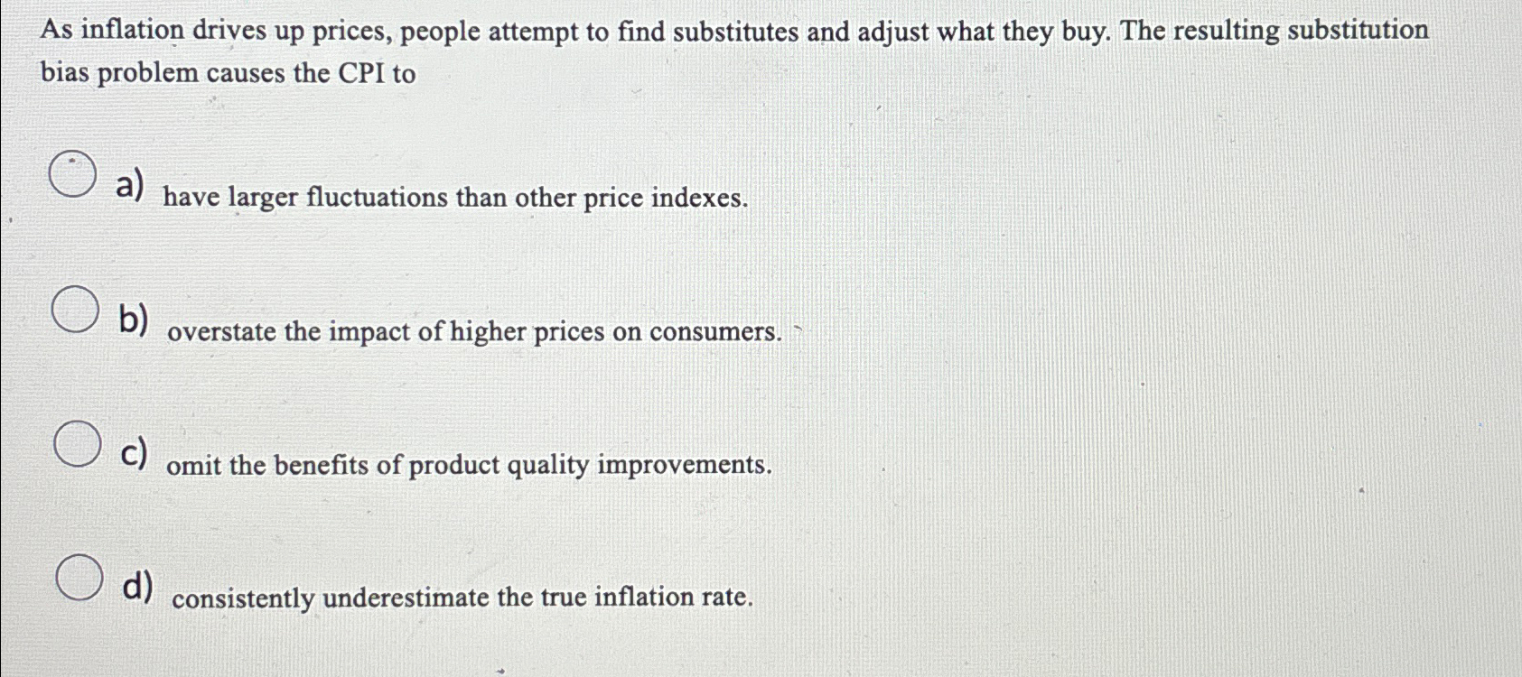 Solved As inflation drives up prices, people attempt to find | Chegg.com