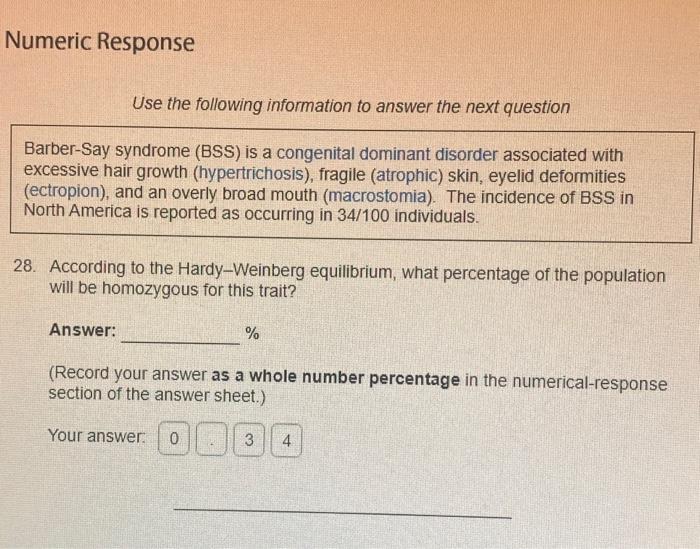 Solved Numeric Response Use the following information to | Chegg.com