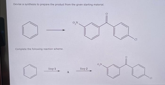 Solved Devise a synthesis to prepare the product from the | Chegg.com