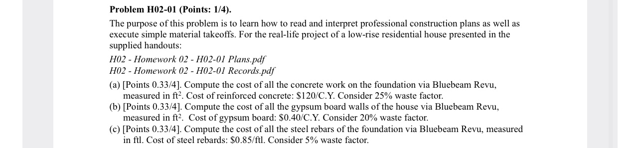 Solved Problem H02-01 (Points: 1/4).The purpose of this | Chegg.com