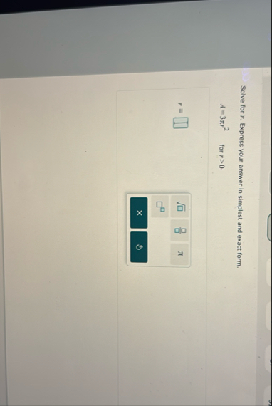 Solved Solve for r. ﻿Express your answer in simplest and | Chegg.com