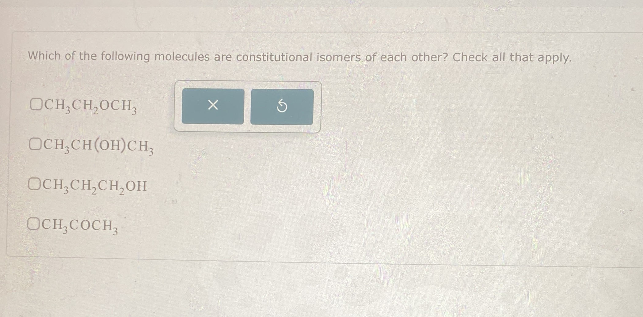 Solved Which of the following molecules are constitutional | Chegg.com