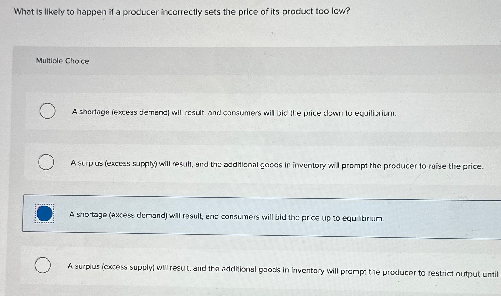 Solved What is likely to happen if a producer incorrectly | Chegg.com