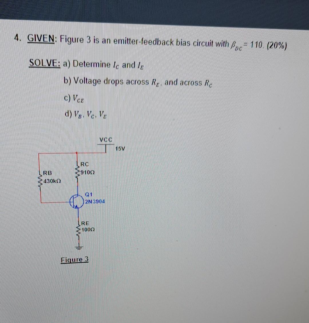 Solved Solve the following BJT circuit problems: (SHOW ALL | Chegg.com
