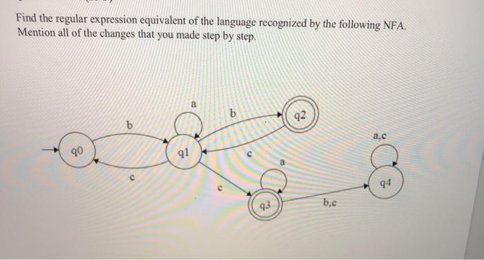 Solved Find the regular expression equivalent of the | Chegg.com