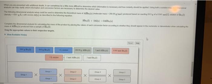ics of Solution Stoichiometry Dimensional analysis | Chegg.com