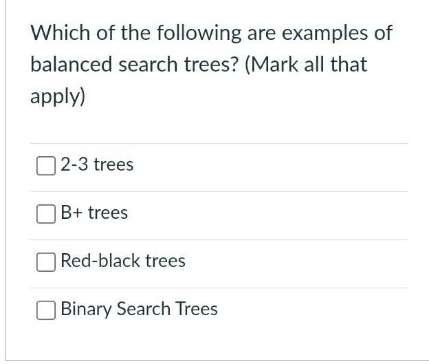Solved Which of the following are examples of balanced | Chegg.com