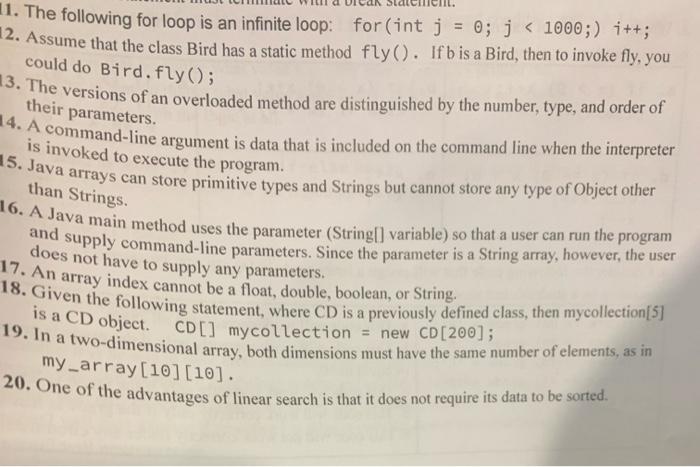 Solved their parameters. is program. 11. The following for | Chegg.com