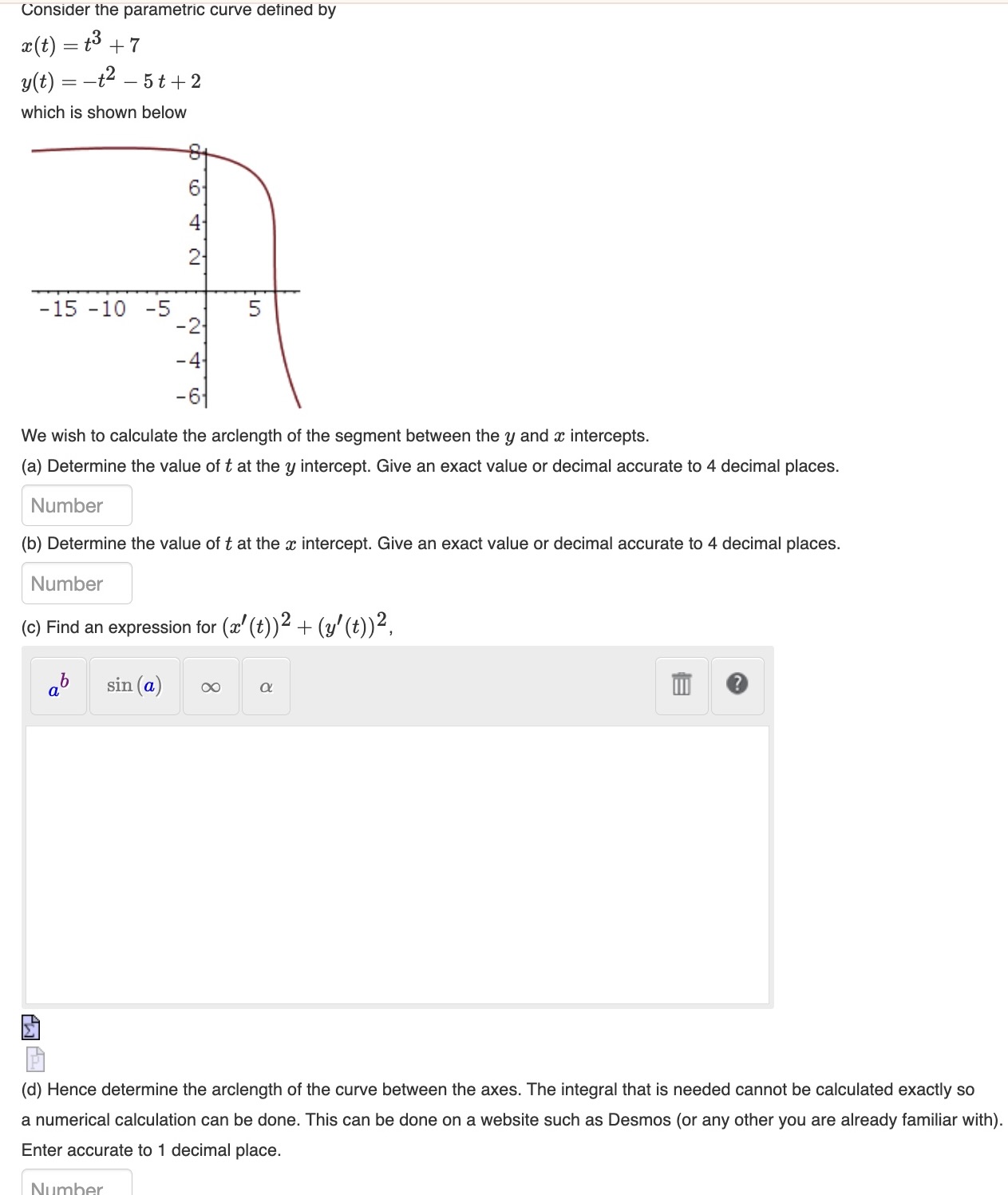 Solved Consider the parametric curve detined | Chegg.com