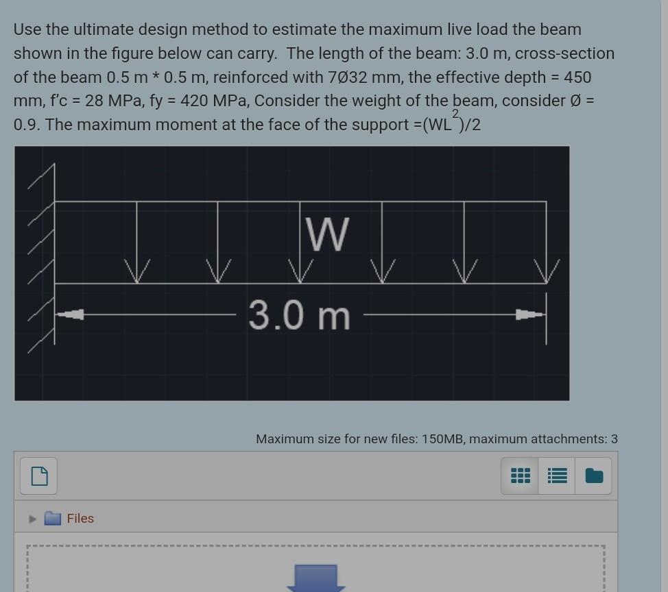 Solved Use the ultimate design method to estimate the | Chegg.com