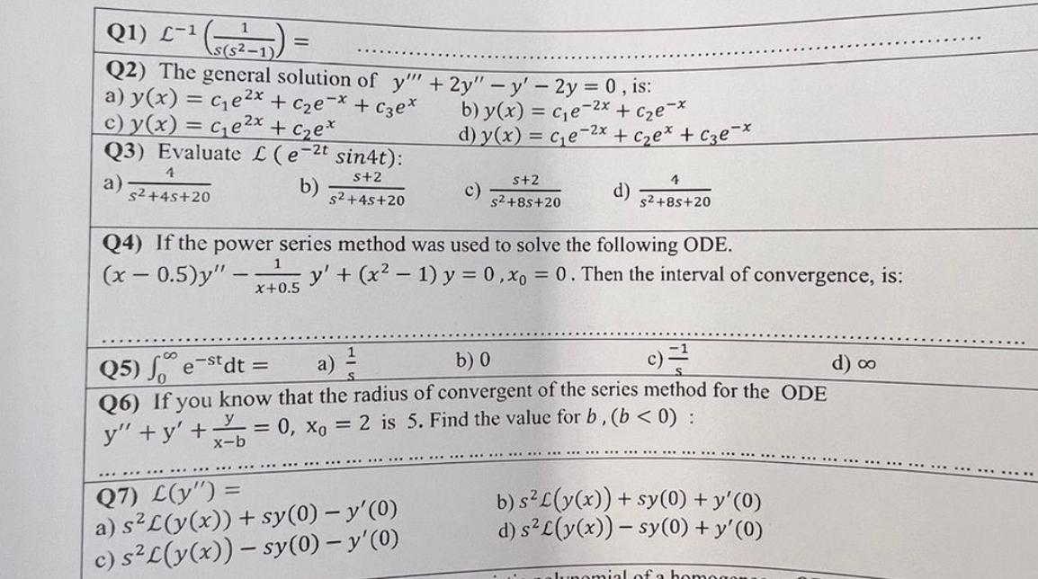 Solved Solve these mathmatic engineering problems | Chegg.com
