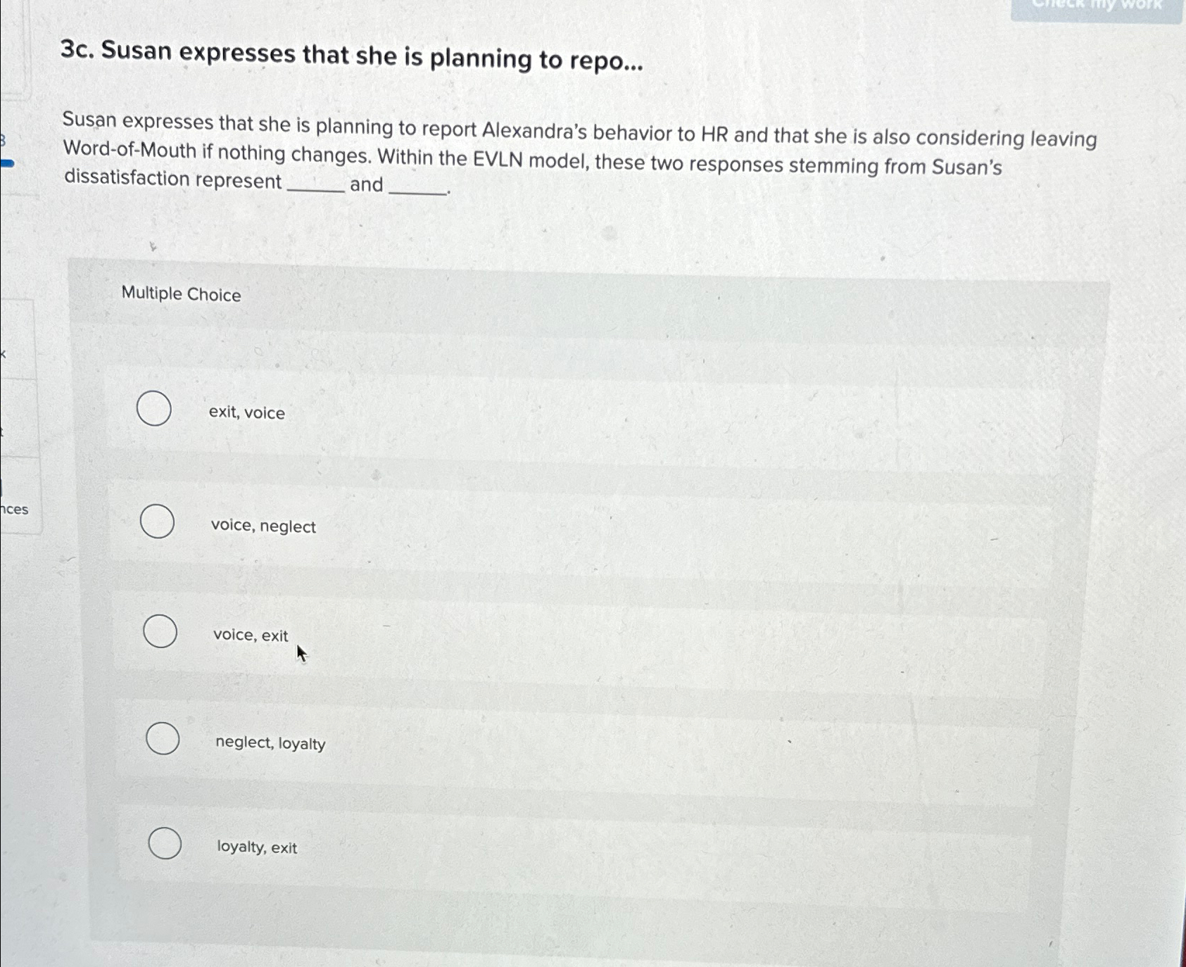 Solved 3c. ﻿Susan expresses that she is planning to | Chegg.com