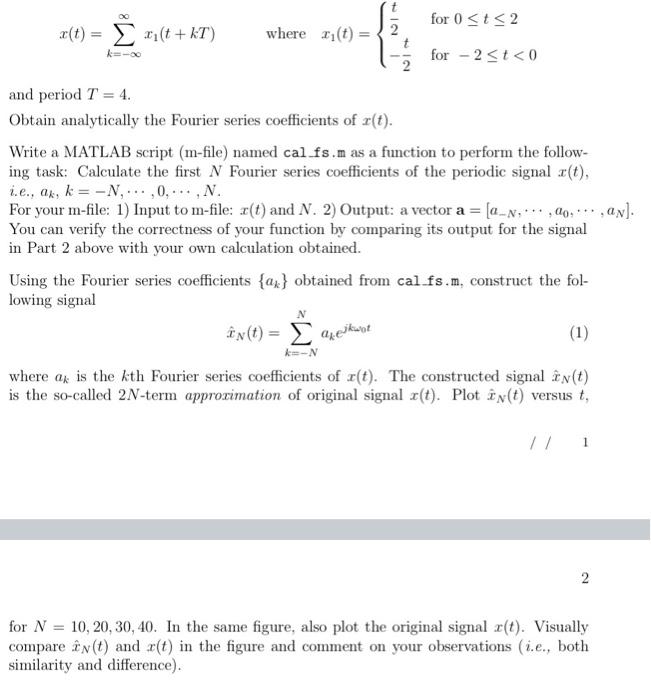 Solved please show all hand calculations and matlab | Chegg.com