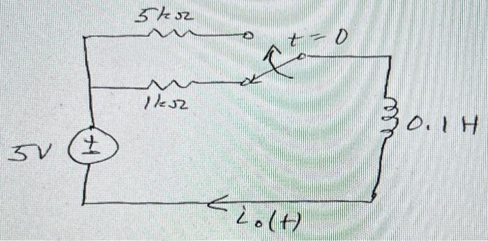 Solved What is the time constant for the circuit after the | Chegg.com