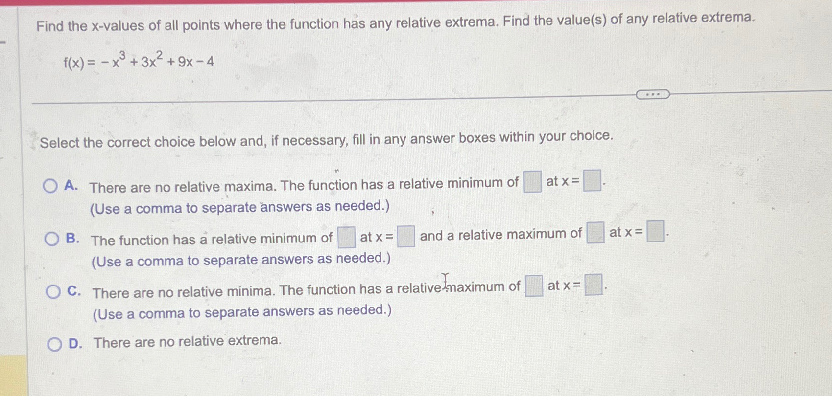 Solved Find the x-values of all points where the function | Chegg.com