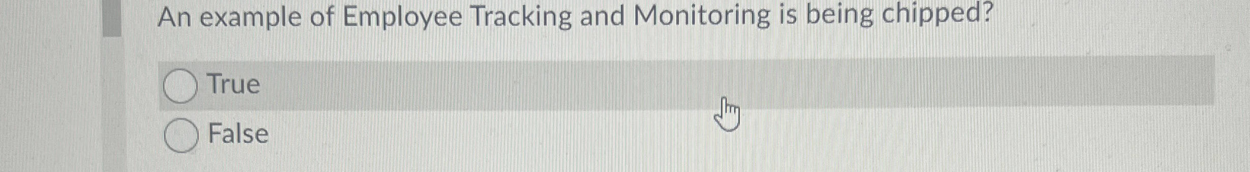 Solved An example of Employee Tracking and Monitoring is | Chegg.com