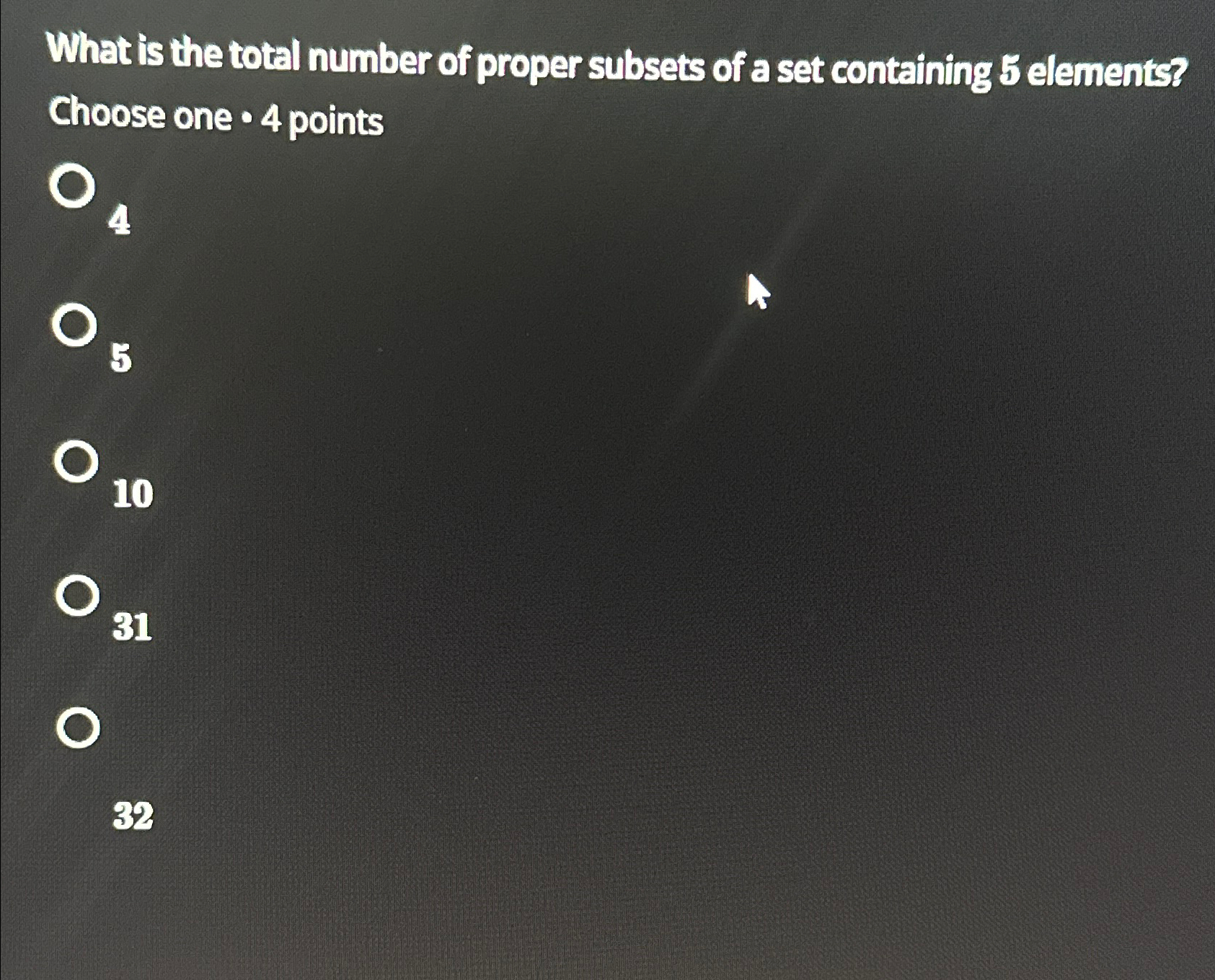 Solved What is the total number of proper subsets of a set | Chegg.com