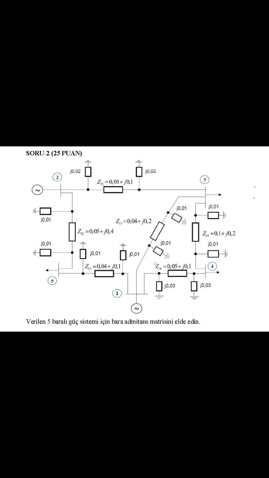 Solved Obtain the bus admittance matrix for the 5 busbar | Chegg.com Solved Obtain the bus admittance matrix for the 5 busbar | Chegg.com