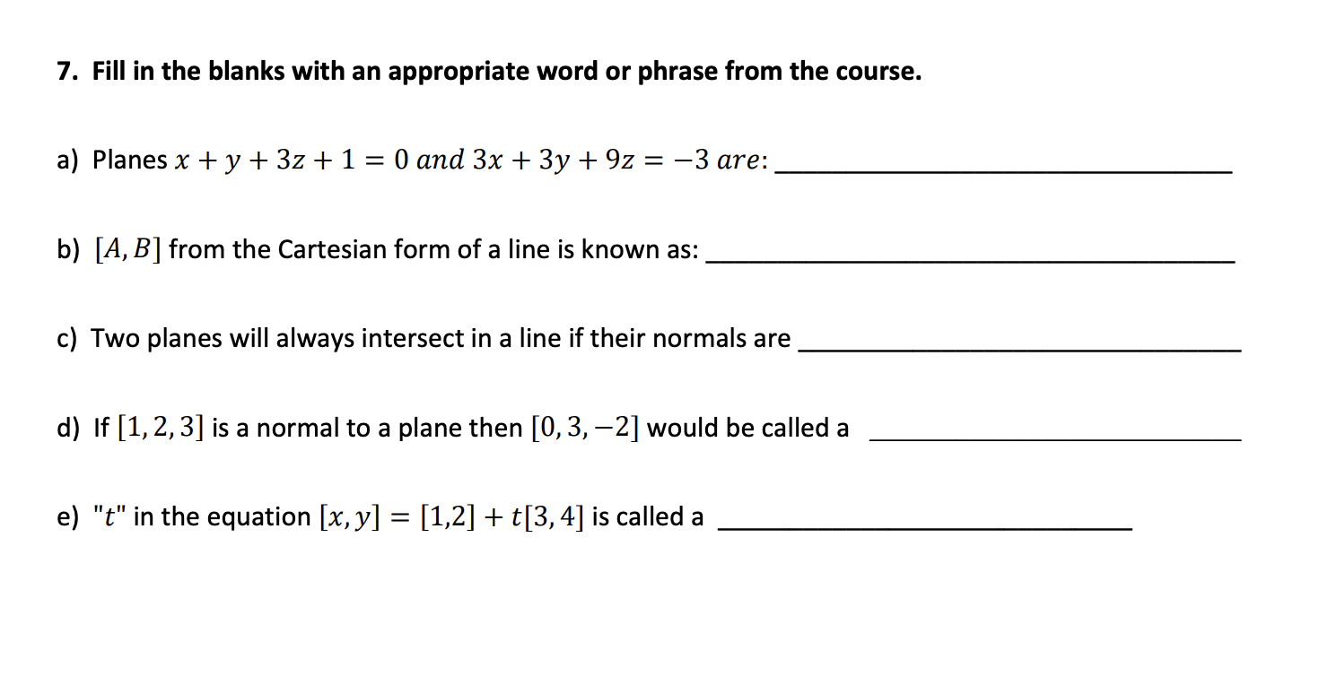 Solved Fill in the blanks with an appropriate word or phrase | Chegg.com
