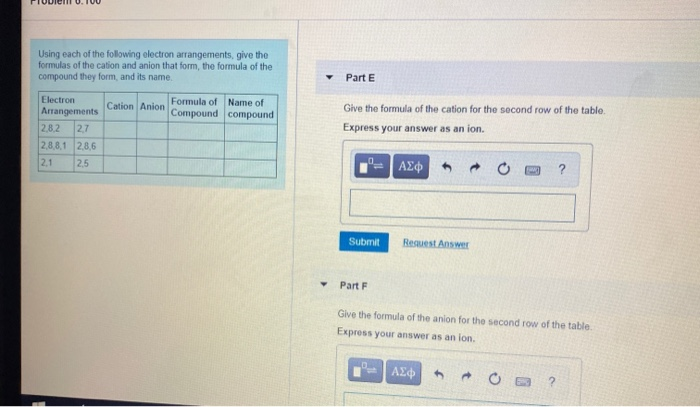 Solved Problem 6.100 Using each of the following electron | Chegg.com