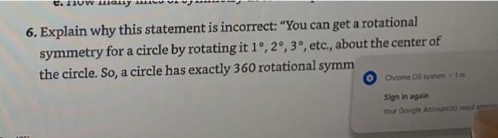 6. Explain why this statement is incorrect: "You can | Chegg.com