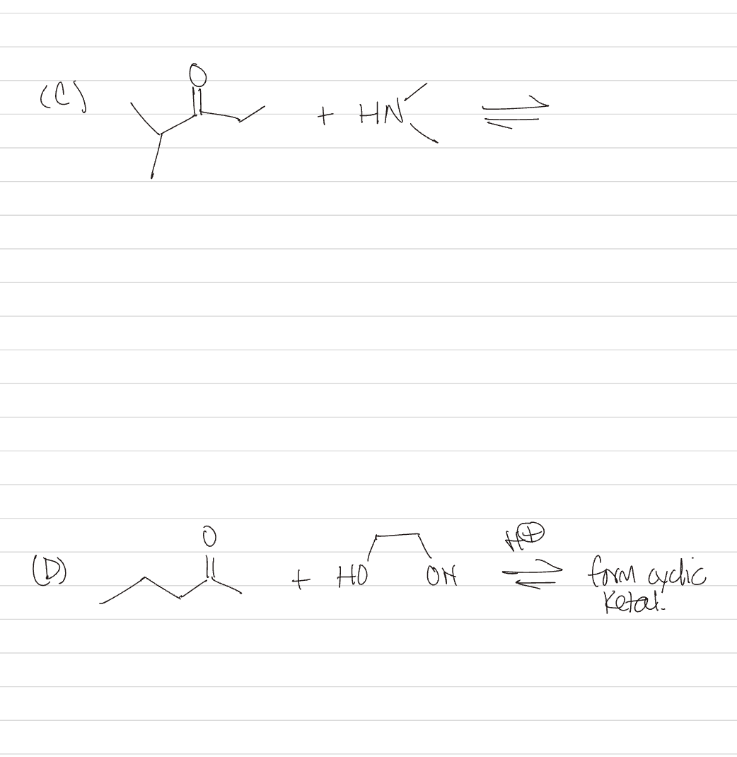 Solved Please answer D. ﻿Writing the complete mechanisms for | Chegg.com