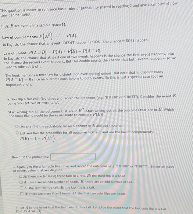 Solved This question is meant to reinforce basic rules of | Chegg.com